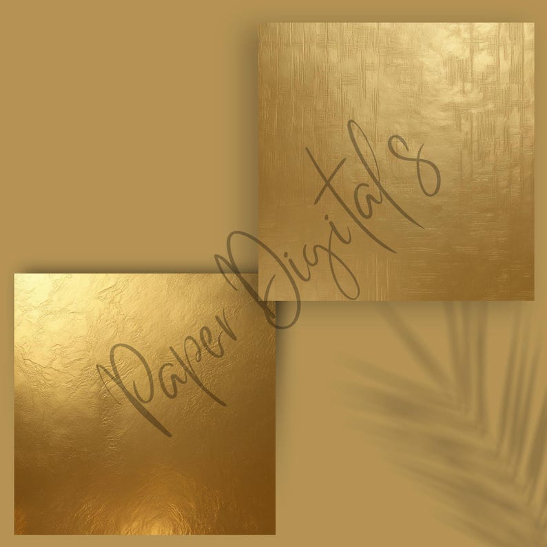 Gold Background, Gold Foil Textures Digital Paper, Scrapbook Paper ...