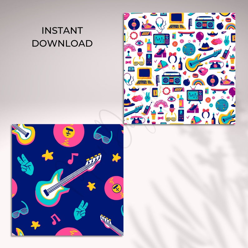 80s Fun Digital Paper 90s Paper Eighties Digital Paper 80s - Etsy