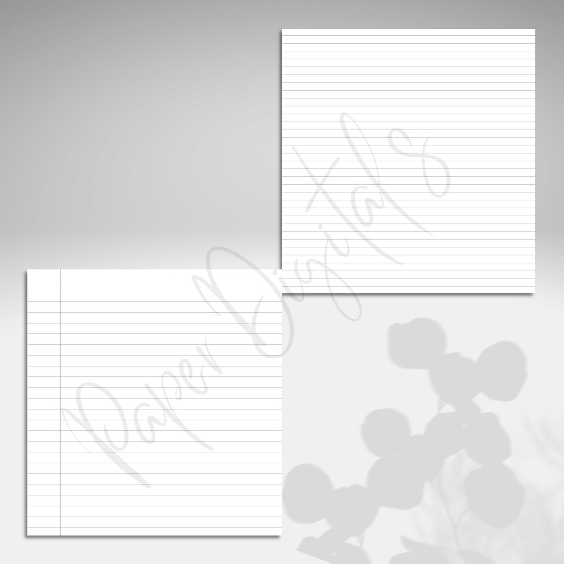 Notebook Paper Wide Ruled Digital Download, School Lined Paper JPG ...