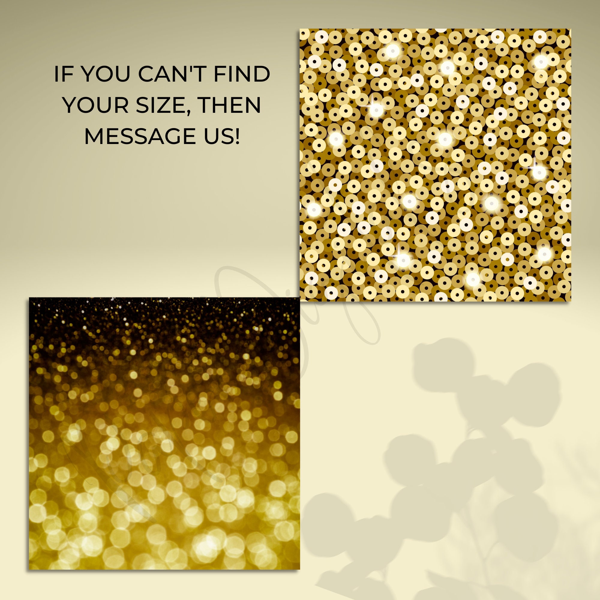 Gold Glitter Background Digital Paper Pack for Commercial Use, Gold ...