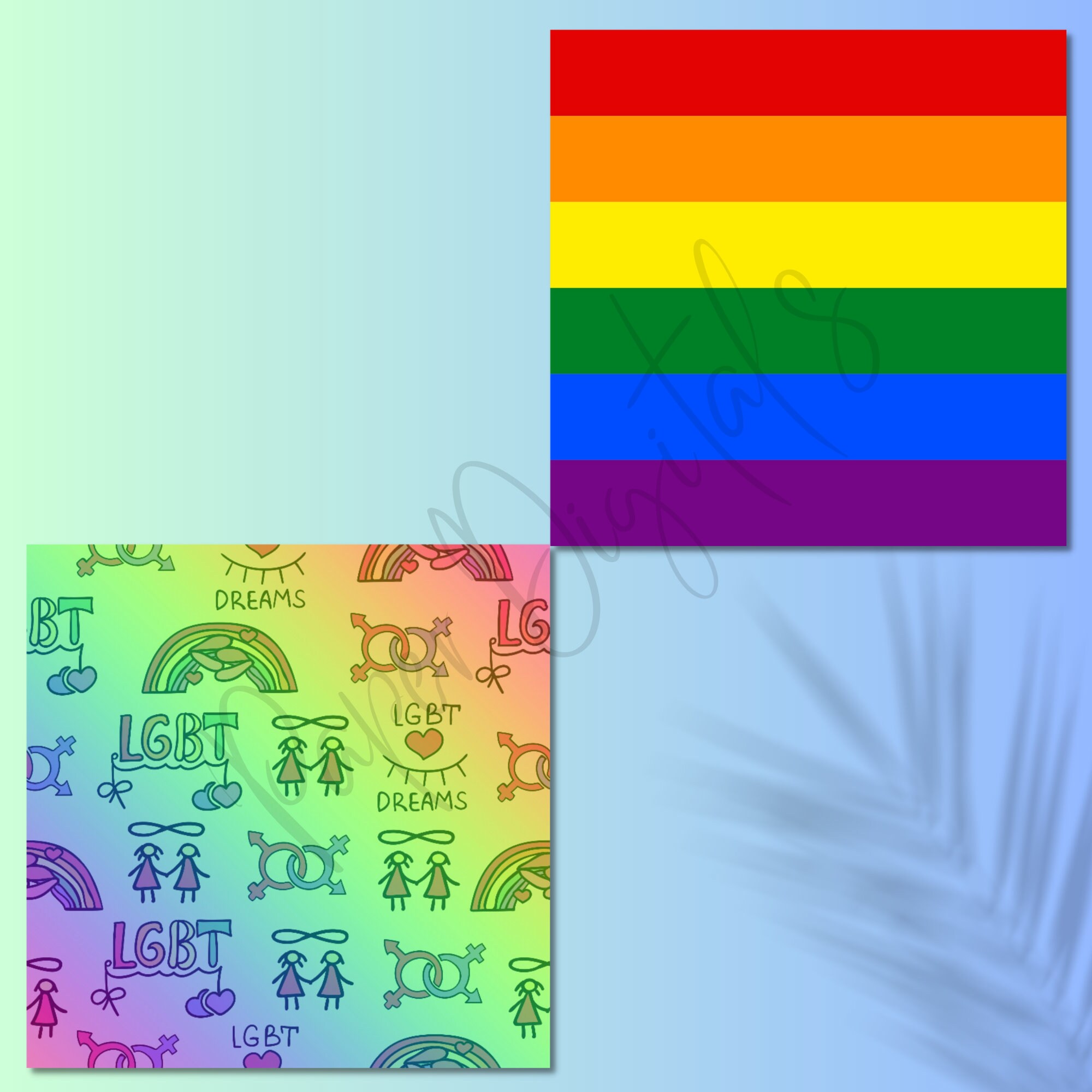 Pride Seamless Digital Papers Background Rainbow Mockup - Etsy