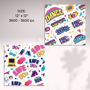 80s Fun Digital Paper 90s Paper Eighties Digital Paper 80s - Etsy