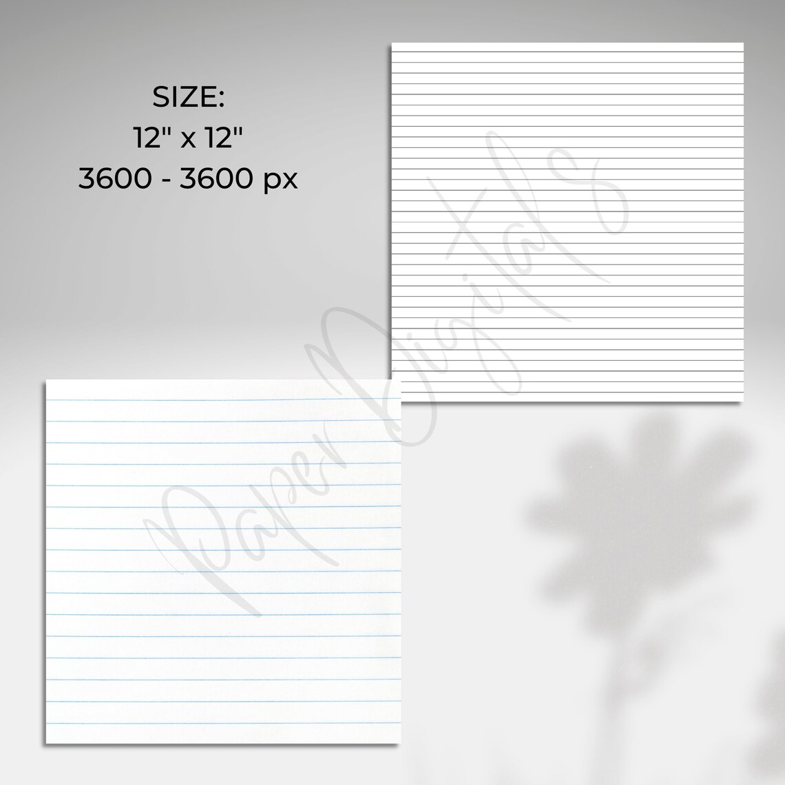 Notebook Paper Wide Ruled Digital Download, School Lined Paper JPG ...
