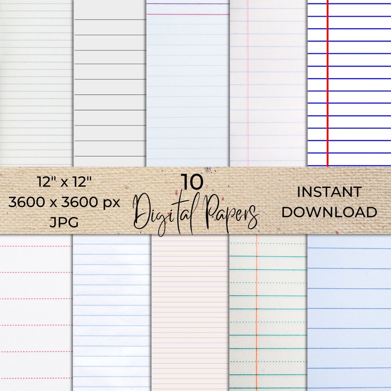 Lined Paper - Etsy