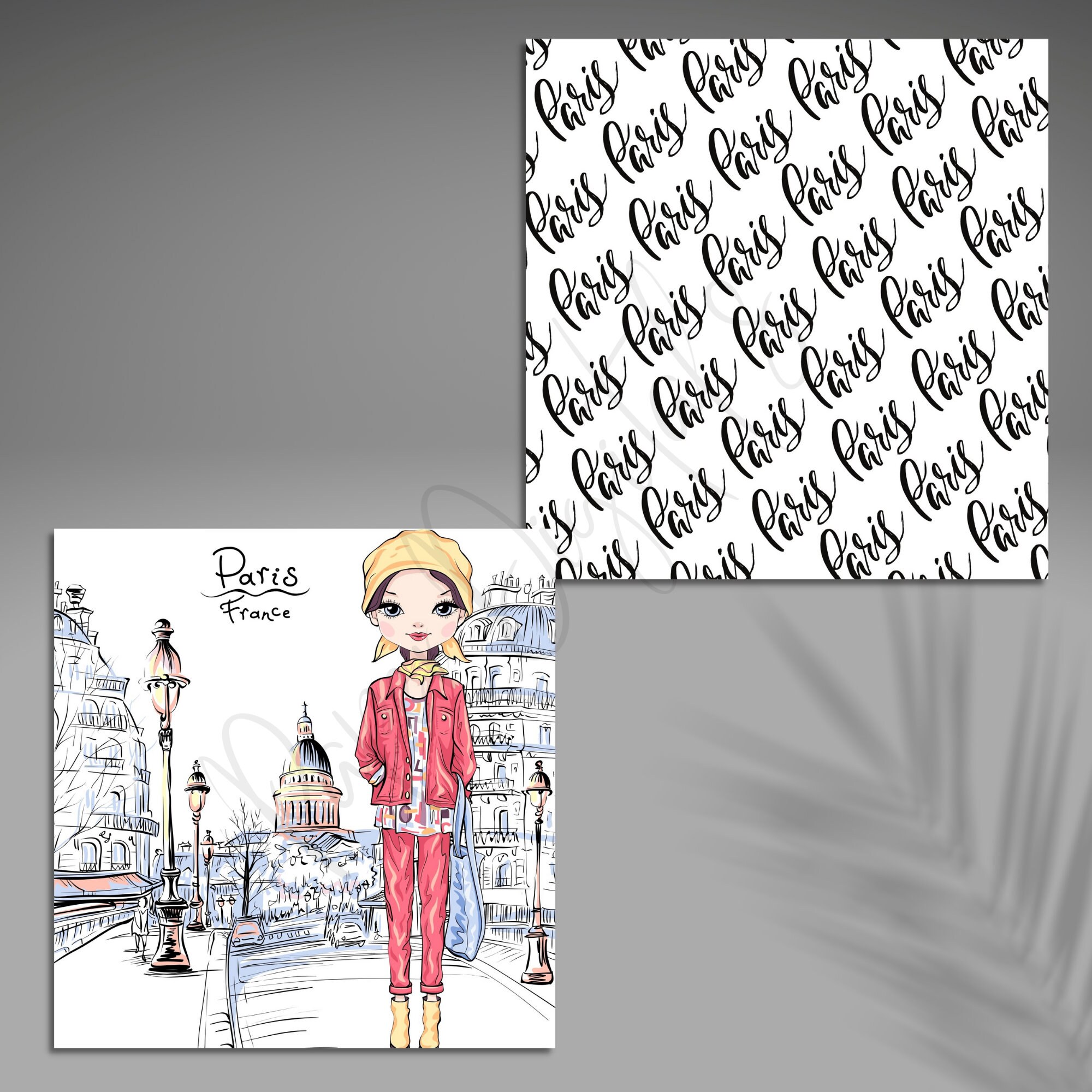 Printable Paris Digital Paper Pack Scrapbook Paper Set of 10 Sheets - Etsy