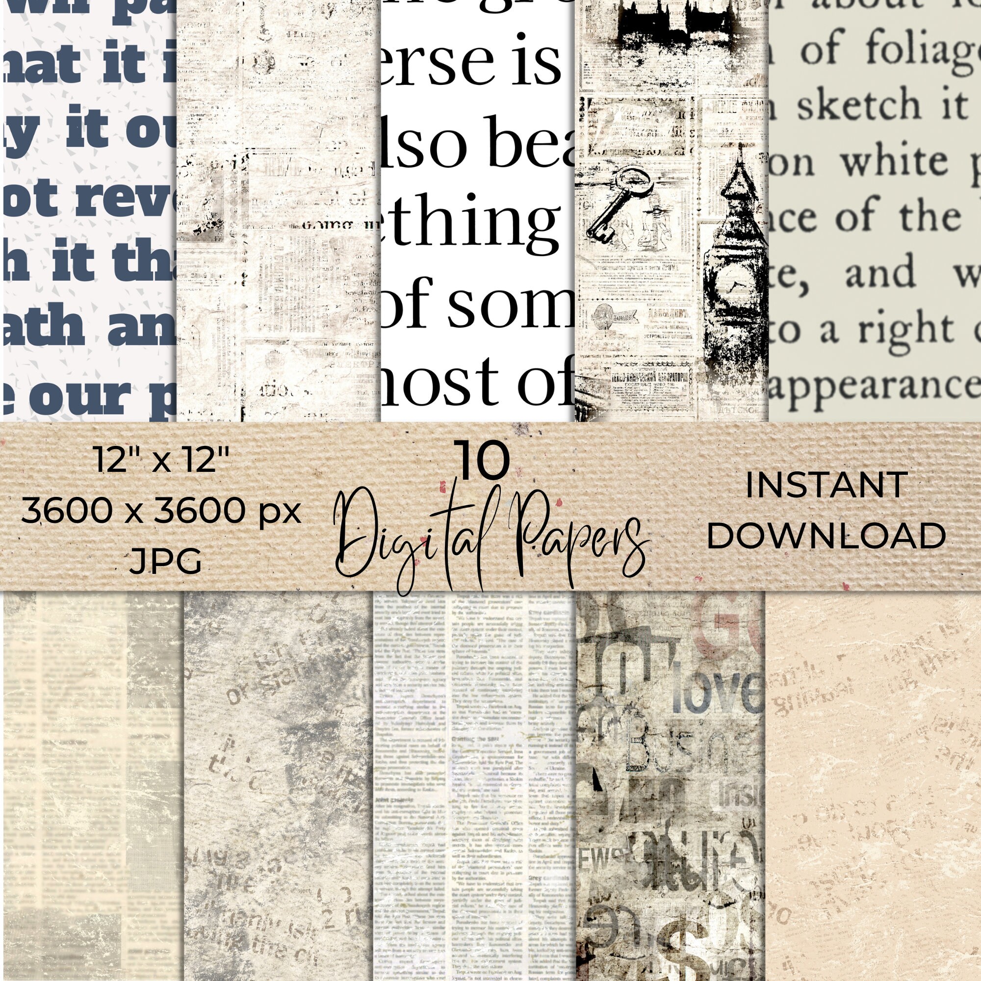 Text Digital Paper, Word Backgrounds Printable, Vintage Newspaper ...