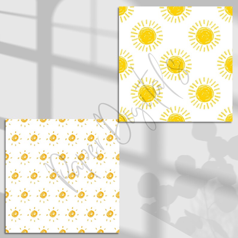 Sun Digital Paper Pack 10 Jpegs Instant Download 12x12 Inches Sun ...