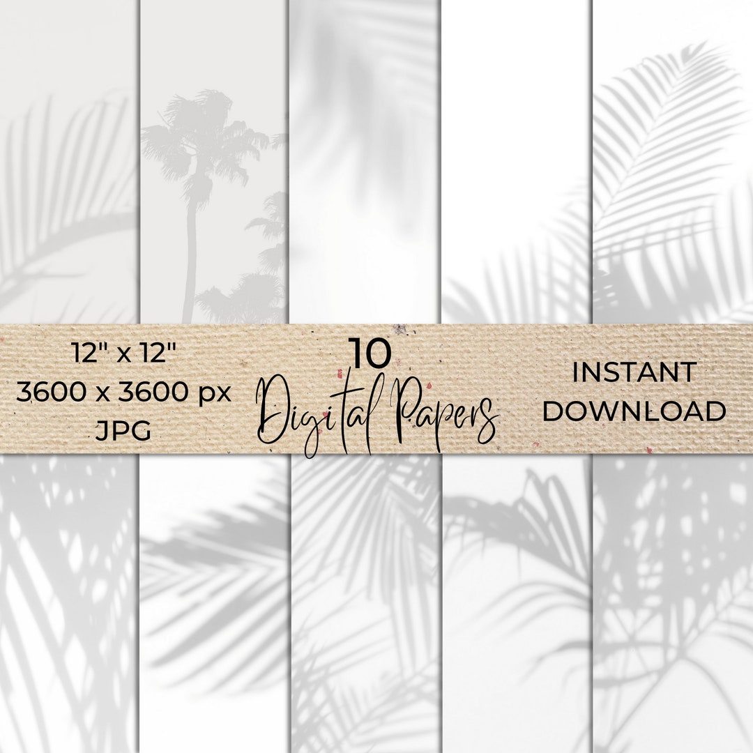 Palm Shadow Overlays, Palm Leaf Shadows, Palm Photo Overlays Digital ...