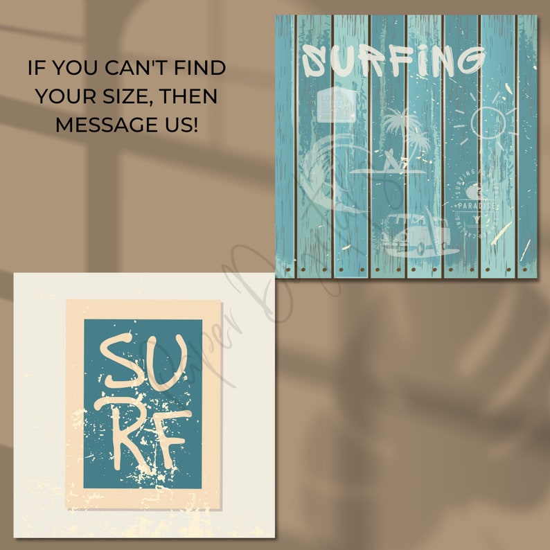 Retro Surf Digital Papers, Wallpaper, Instant Download Mockup , Digital ...