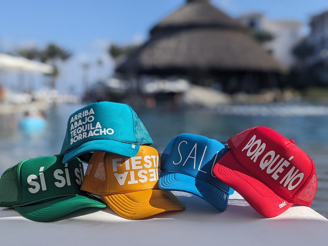 Mexico Vacation Hats | Funny Spanish Sayings Hats | Fiesta Hats - Etsy