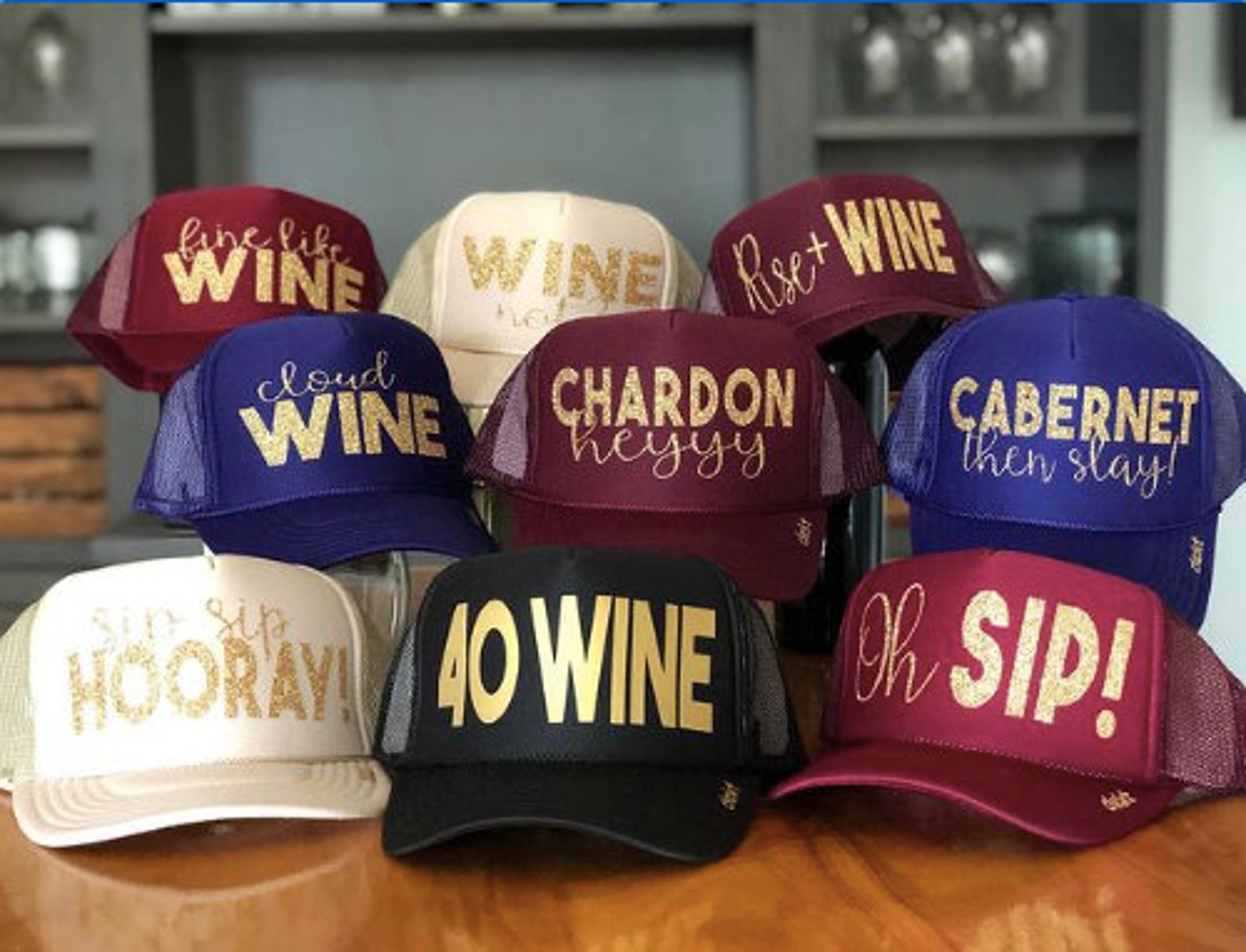 Winery Hats | Wine Themed Party Hats | 40th Birthday Hats | Wine ...