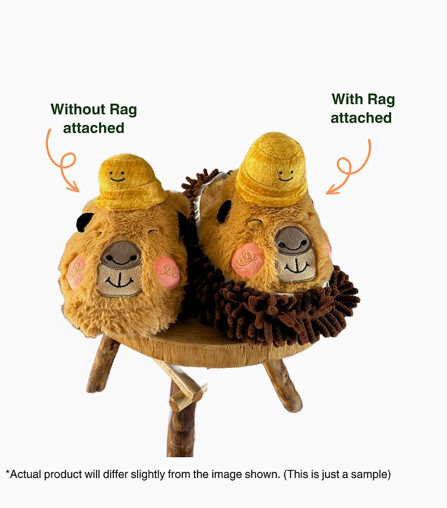 Cute Furry Capybara Cleaning Home Slippers - Etsy