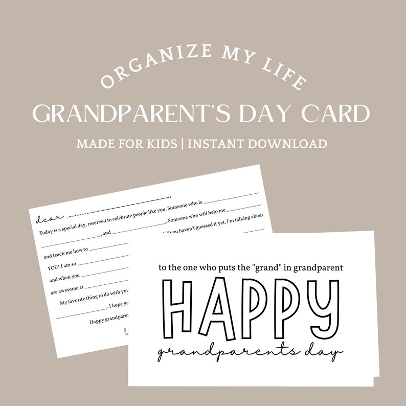 Happy Grandparents Day Card, Greeting Card for Grandma and Grandpa ...