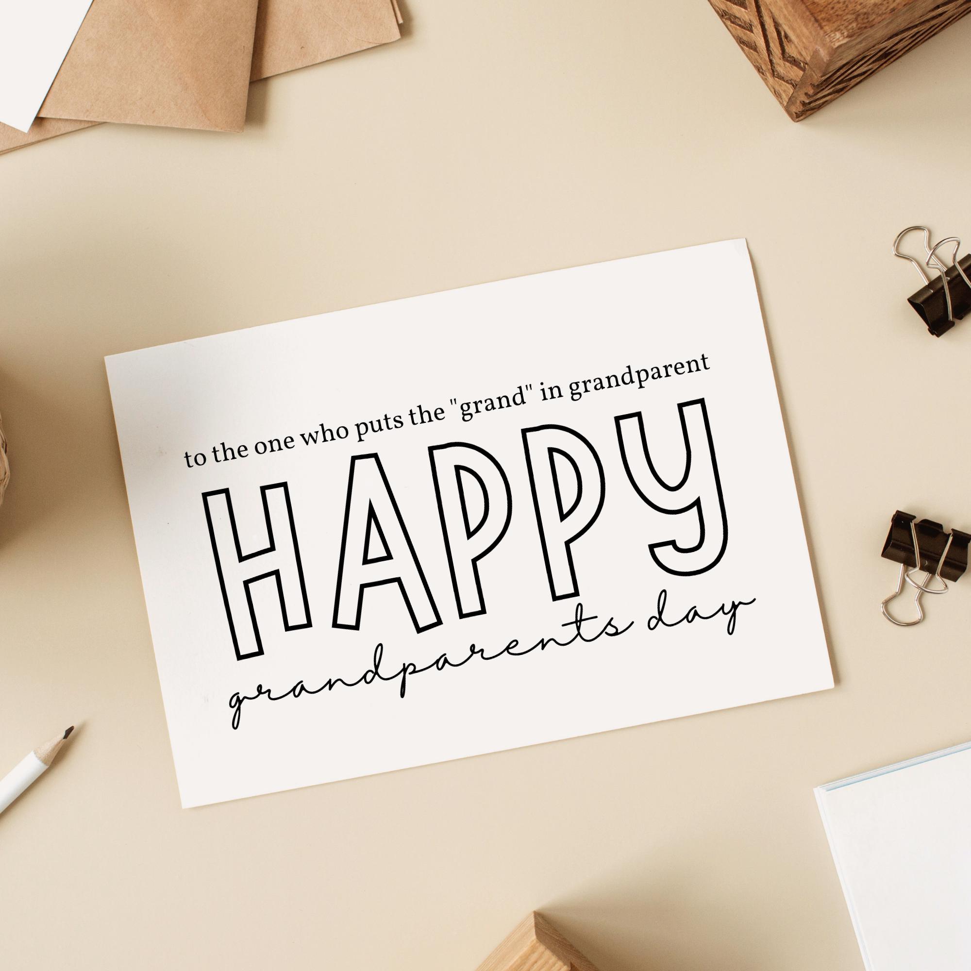 Happy Grandparents Day Card, Greeting Card for Grandma and Grandpa ...