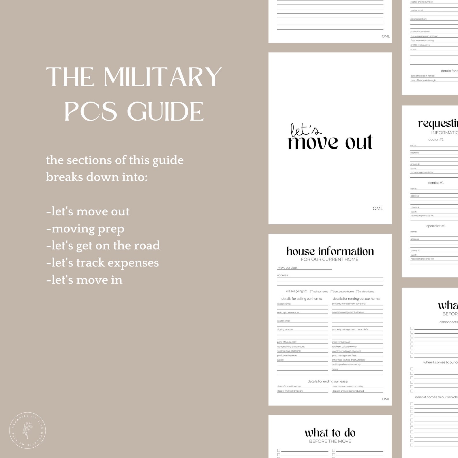 Military PCS Guide, Moving Packet, Relocating Tracker, Moving Tracker ...