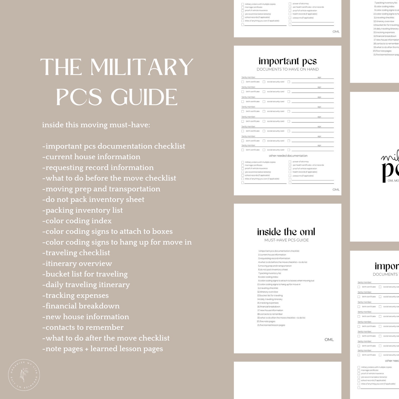 Military PCS Guide, Moving Packet, Relocating Tracker, Moving Tracker ...
