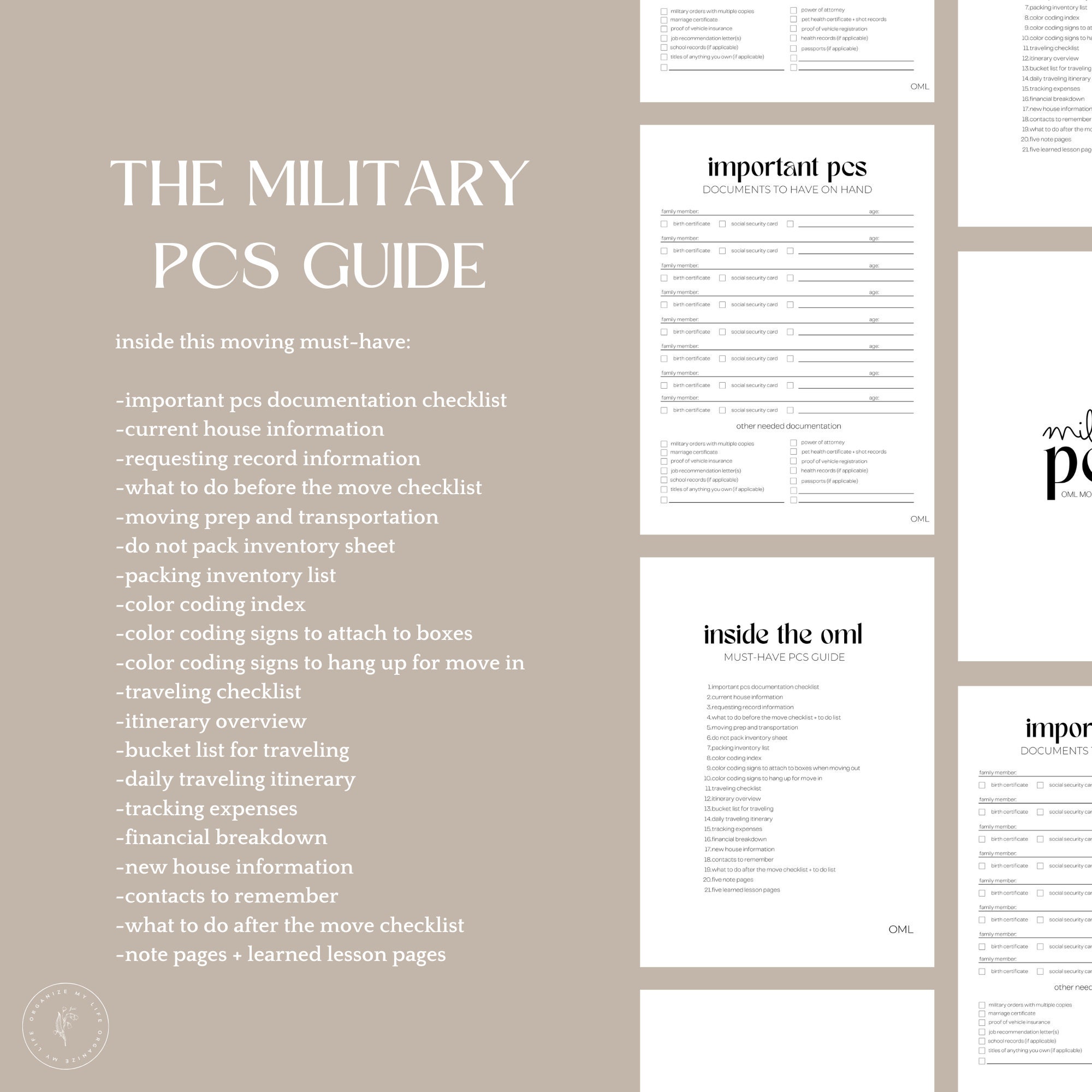 Military PCS Guide, Moving Packet, Relocating Tracker, Moving Tracker ...