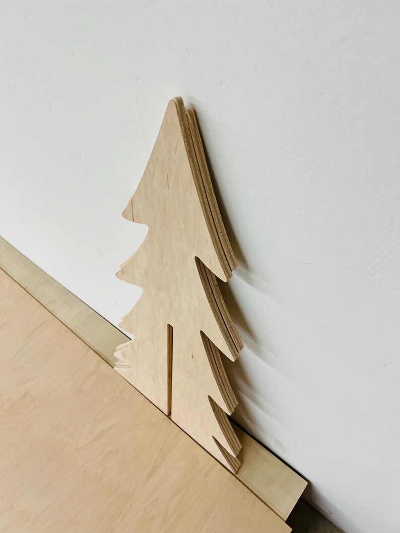Foldable Wooden Christmas Tree – Minimalist Wooden Holiday Décor ...