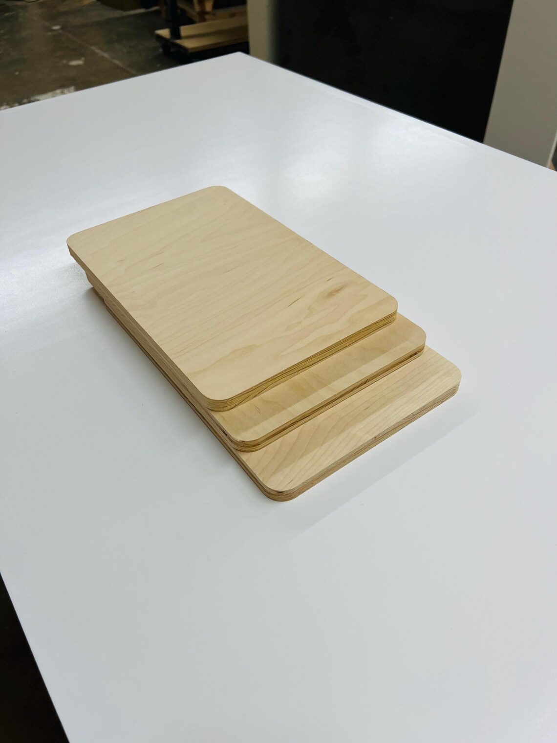 Craft Wood Rectangle Cutout With Rounded Edges. Unfinished Wood ...