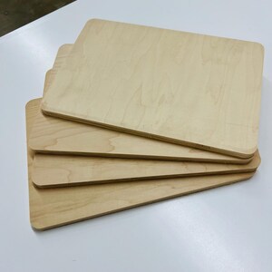 Craft Wood Rectangle Cutout With Rounded Edges. Unfinished Wood ...