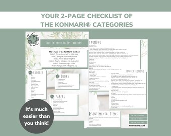 Tidying up Digital Planner Inspired by Marie Kondo, the Konmari Method ...