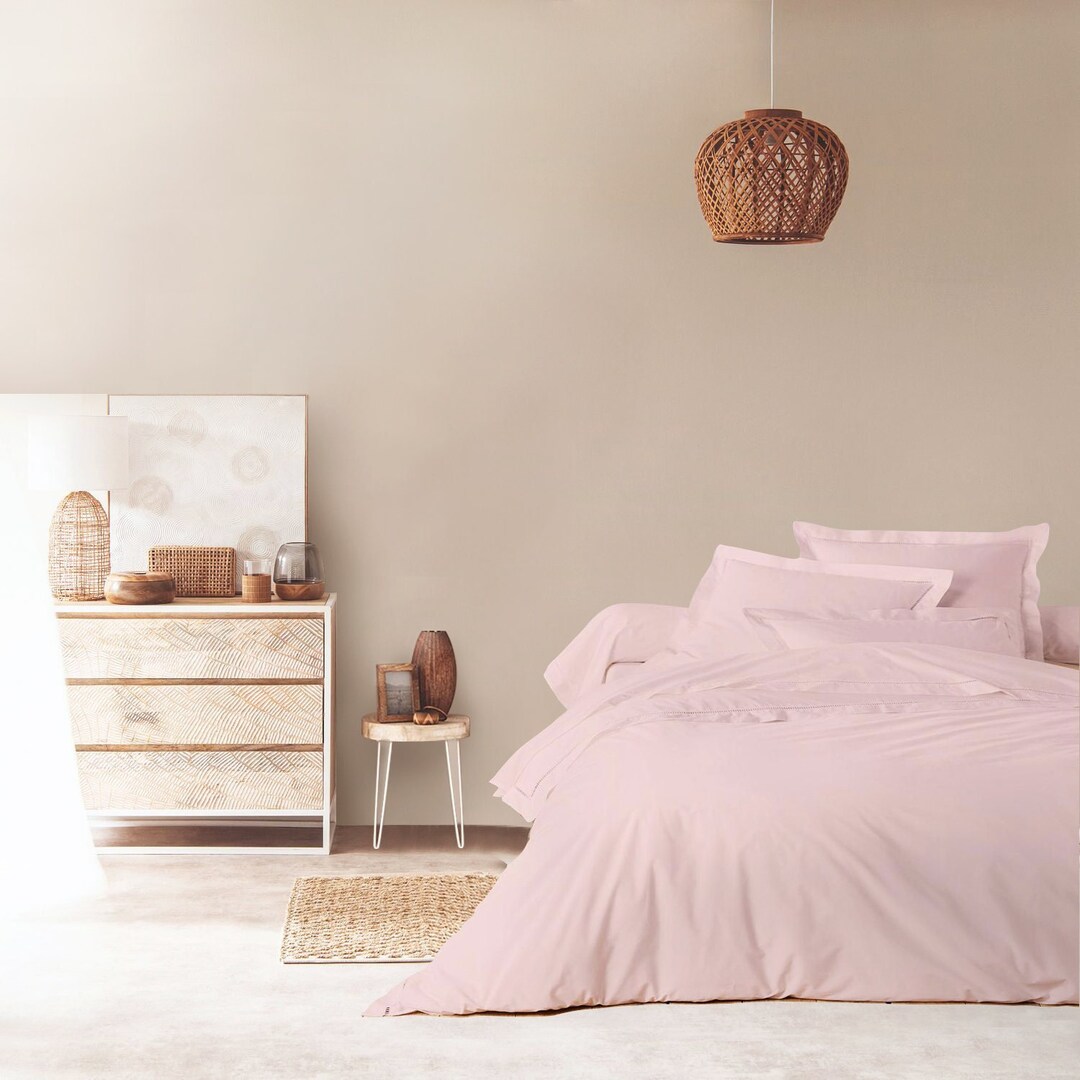 Dried Rose Cotton Duvet Cover Set, Natural Duvet Cover Set, Cotton ...