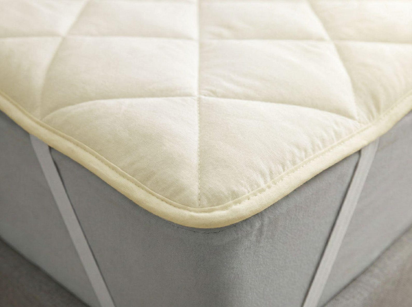 Natural Wool Mattress Pad – Handmade Cotton Cover, Breathable Flat ...