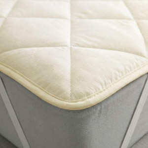 Natural Wool Mattress Pad – Handmade Cotton Cover, Breathable Flat ...