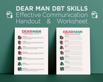Dear Man Worksheets - Etsy