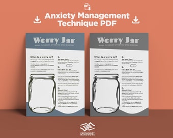 Worry Jar Handout Anxiety Management Technique Refocussing Skills for ...