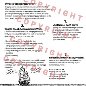 Acceptance & Commitment Therapy - Dropping Anchor | Grounding Technique ...