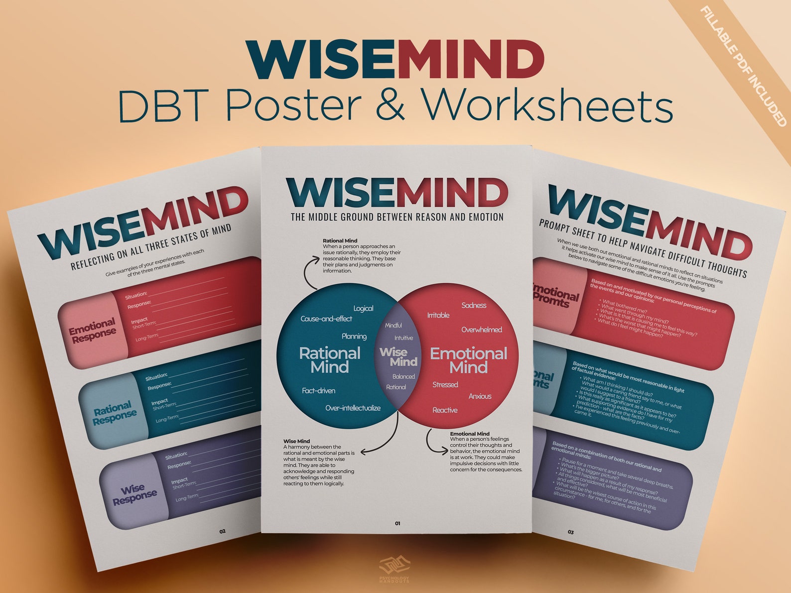 Dialectical Behavioural Therapy Worksheets DBT Bundle Coping Skills ...