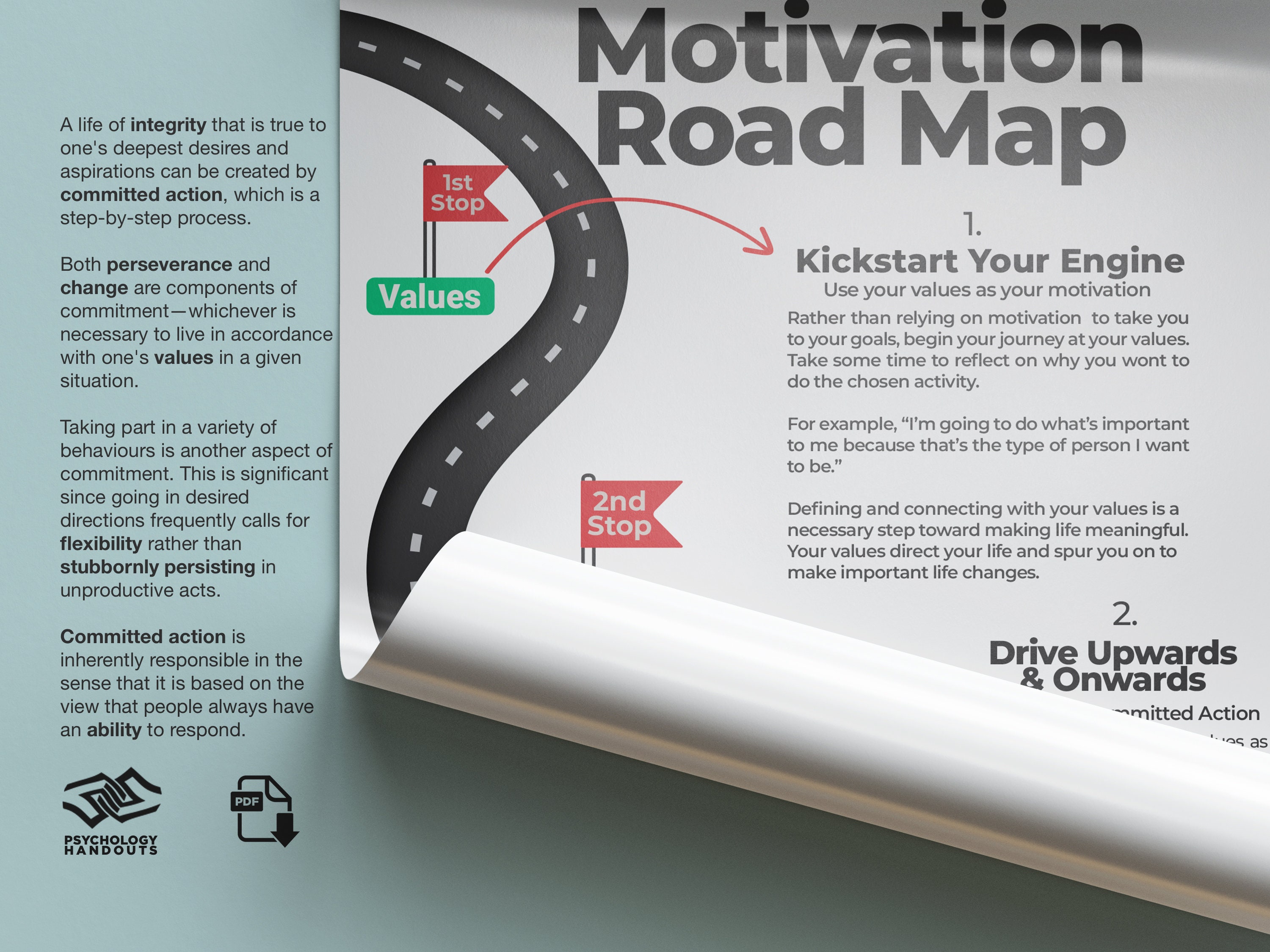 Acceptance and Commitment Therapy Worksheets Bundle, Committed Action ...