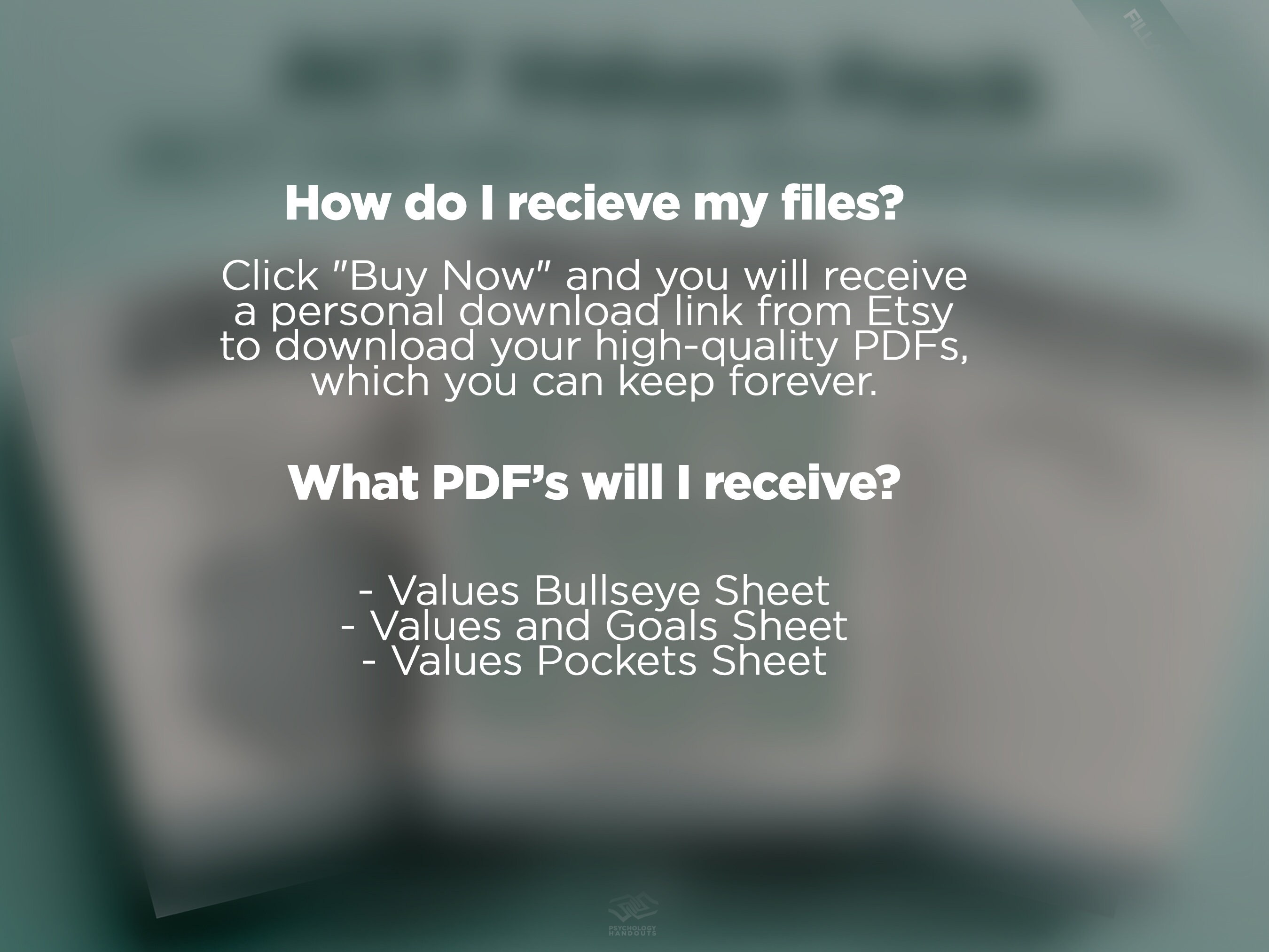 Values ACT Pack Acceptance and Commitment Therapy Worksheets Bundle ...