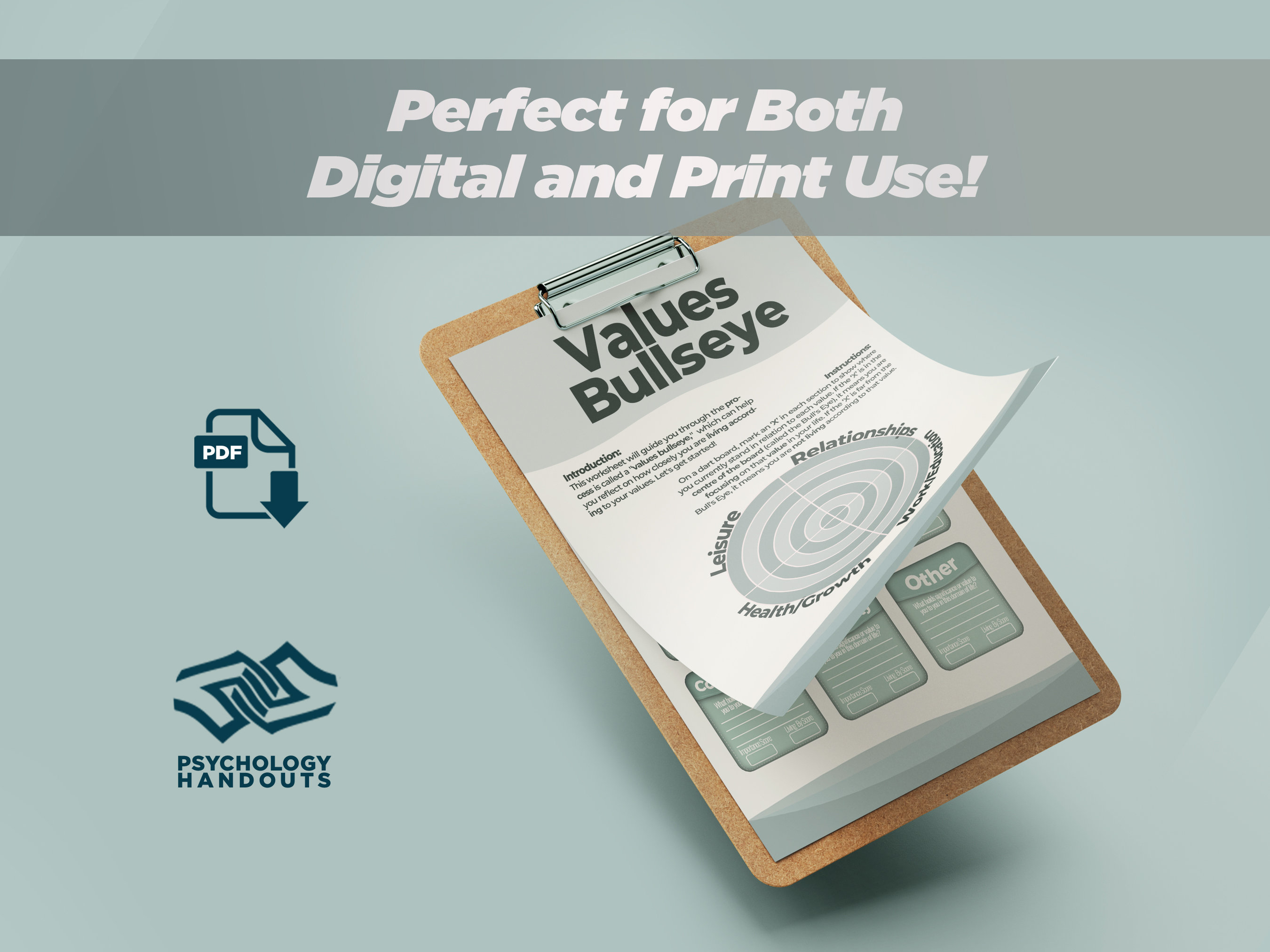 Values ACT Pack Acceptance and Commitment Therapy Worksheets Bundle ...