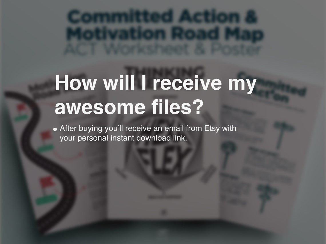 Acceptance and Commitment Therapy Worksheets Bundle, Committed Action ...