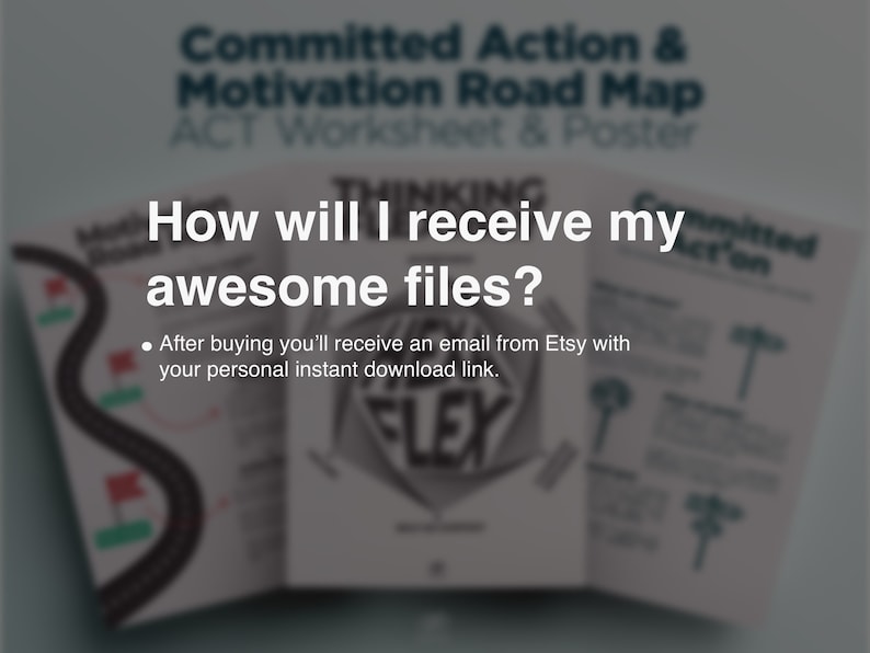 Acceptance and Commitment Therapy Worksheets Bundle, Committed Action ...