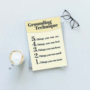 5-4-3-2-1 Grounding Exercise Worksheet Therapy Worksheets - Etsy
