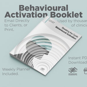 Behavioural Activation Booklet | Instant PDF Download | Cognitive ...
