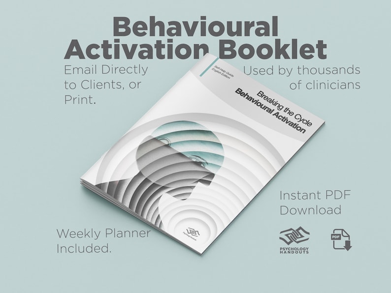Behavioural Activation Booklet Instant PDF Download - Etsy