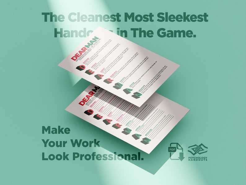 DEAR MAN Handout and Worksheet | DBT Effective Communication ...