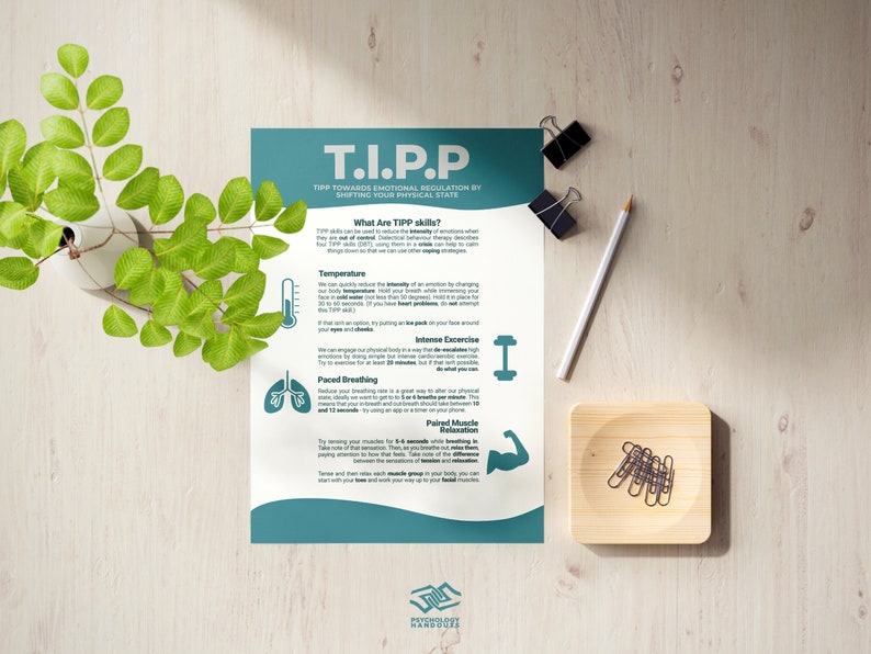 Crisis Management Tipp Handout DBT Distress Control - Etsy