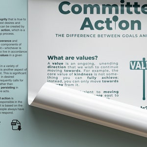 Acceptance and Commitment Therapy Worksheets Bundle, Committed Action ...