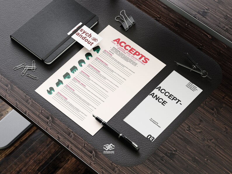 ACCEPTS Handout and Worksheet DBT Distress Tolerance Skills - Etsy