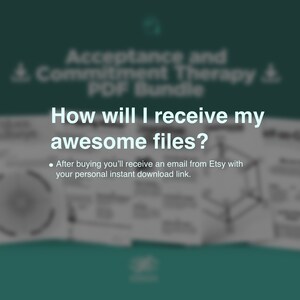 Acceptance and Commitment Therapy for Anxiety Worksheets Bundle ...