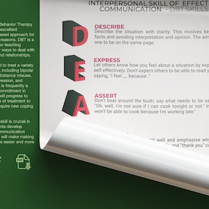 DEAR MAN Handout and Worksheet | DBT Effective Communication ...