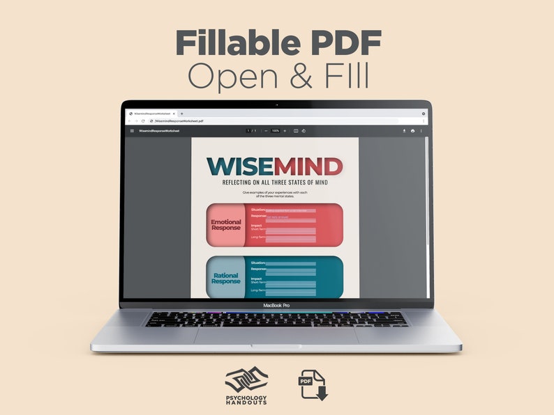 Wise Mind DBT Poster & Worksheet | DBT Mindfulness Skill | Coping ...