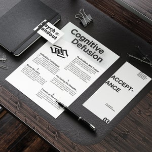 Acceptance and Commitment Therapy Worksheets Bundle Cognitive - Etsy