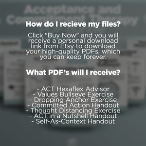 Acceptance and Commitment Therapy Essentials Pack | Cognitive Defusion ...