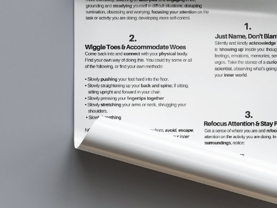 Dropping Anchor & 5-4-3-2-1 Grounding Exercise Worksheet Bundle ...